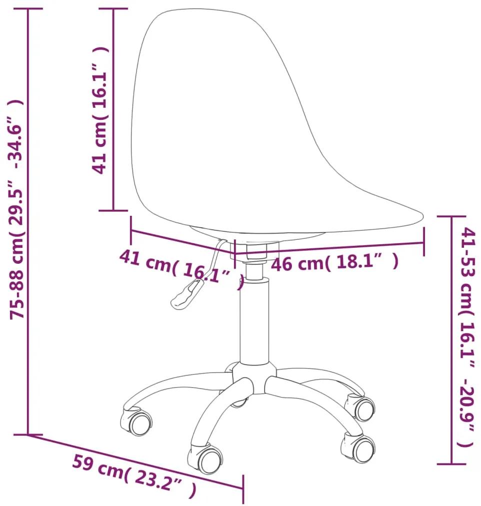 Otočné jídelní židle 2 ks světle šedé PP - Default Title