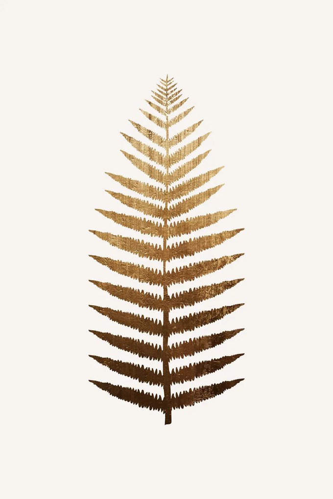 Ilustrace Golden leaf No.7, Kubistika, (26.7 x 40 cm)