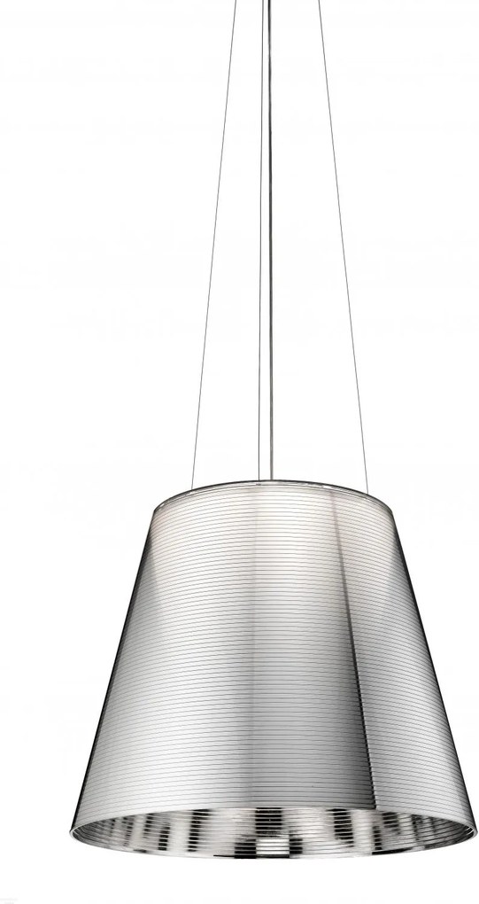 Flos F6258000 KTribe S3, designové závěsné svítidlo, 1x205W E27, aluminizovaná stříbrná, prům. 55cm