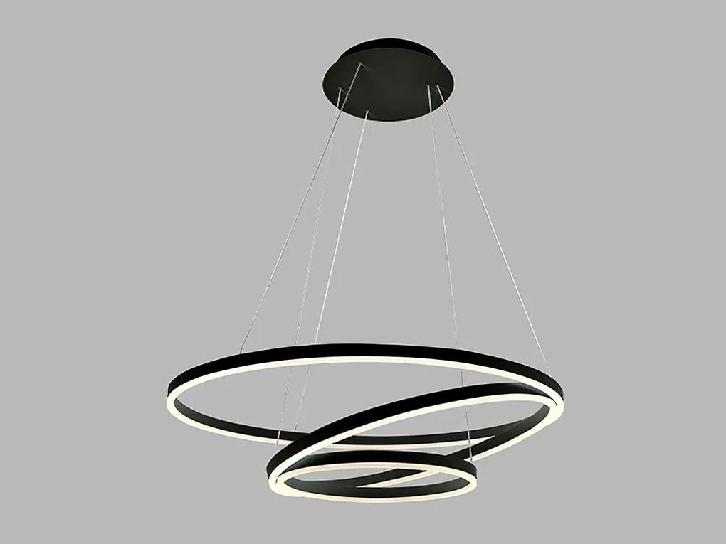 Led2 Závěsné LED svítidlo CIRCLE 3 P-Z ø 80 cm Barva: Černá, Stmívání, řízení: Casambi