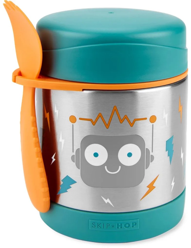 SKIP HOP Spark Style Termoska na jídlo se lžičkou/vidličkou Robot 325 ml, 3r+