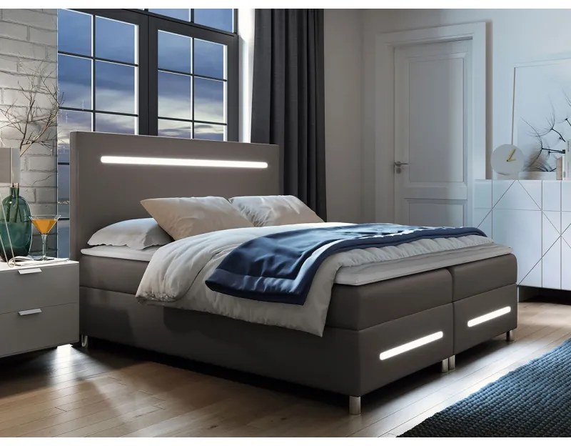 Kontinentální postel Trunida LED, Rozměr postele: 140x200, Barva:: Fresh 08