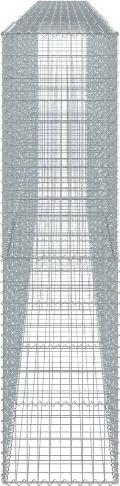 Gabionový koš s víkem 700 x 50 x 200 cm pozinkované železo 3295172