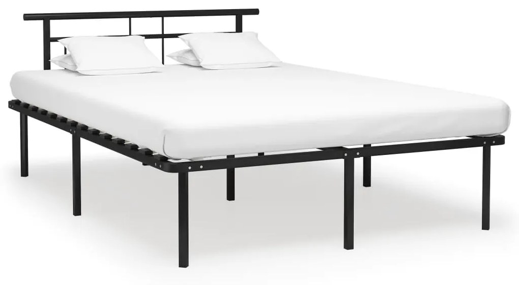 324832 vidaXL Rám postele černý kov 160 x 200 cm