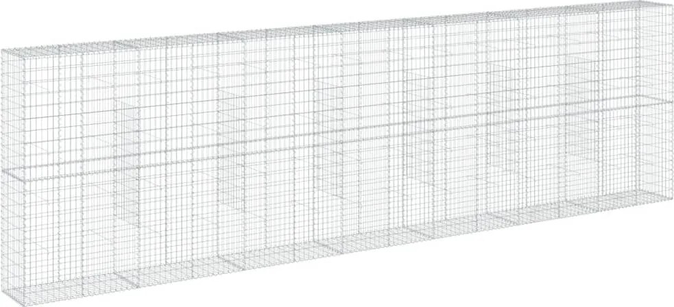 Gabionový koš s víkem 700 x 50 x 200 cm pozinkované železo 3295172