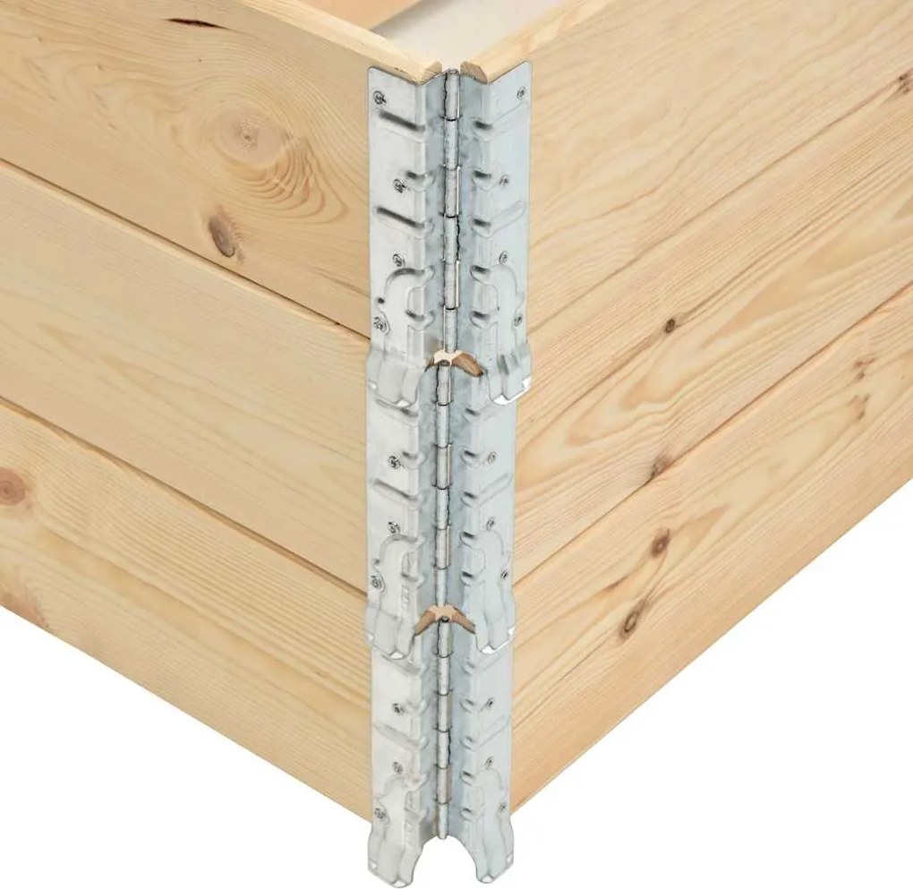 Vyvýšené záhony 3 ks 50 x 100 cm masivní borové dřevo 3055165