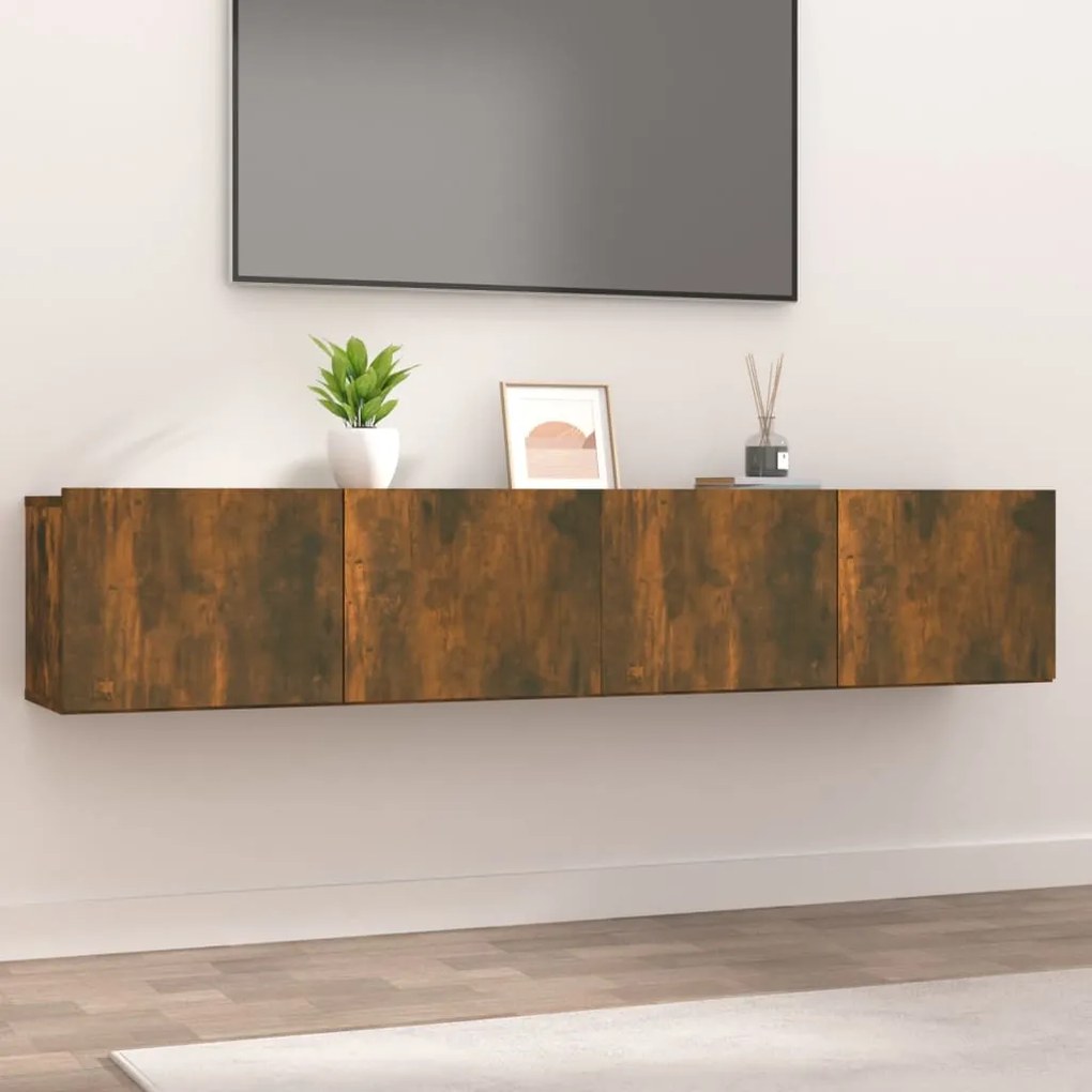 TV skříňky 2 ks kouřový dub 80 x 30 x 30 cm kompozitní dřevo
