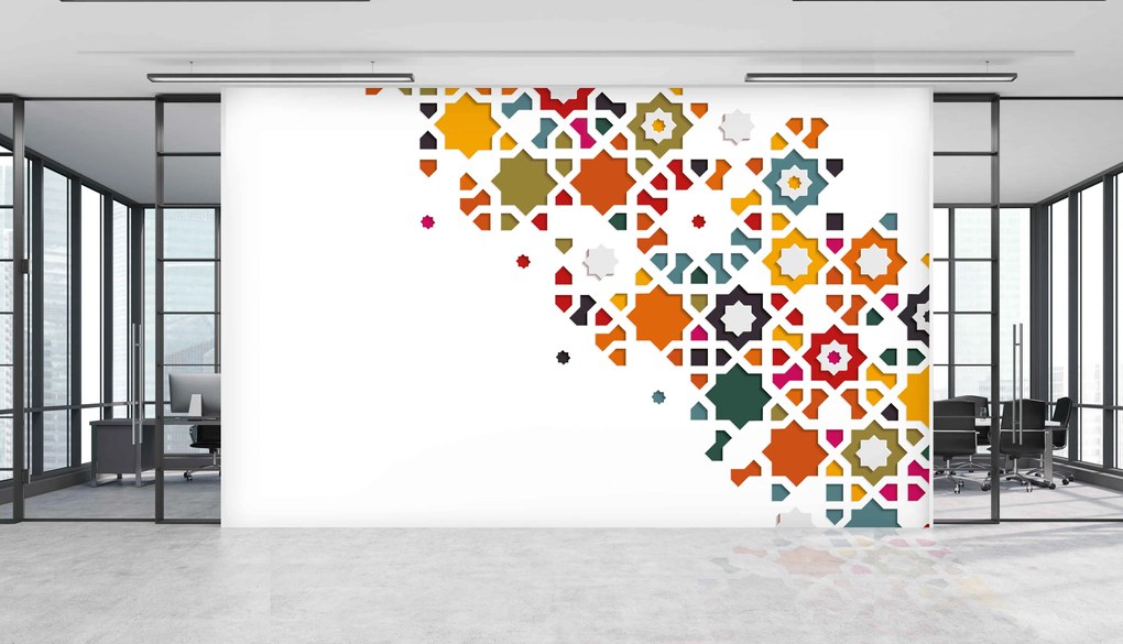Malvis Tapeta na stěnu barevné tvary Vel. (šířka x výška): 432 x 290 cm