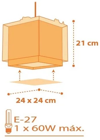 Dalber D-73452 - Dětský lustr DINOS 1xE27/60W/230V