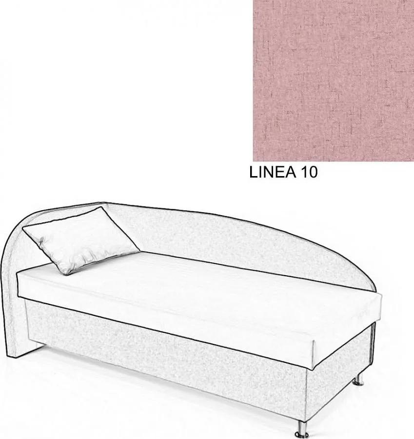 Dřevona - Elitte Čalouněná postel AVA NAVI, s úložným prostorem, 90x200, levá, LINEA 10