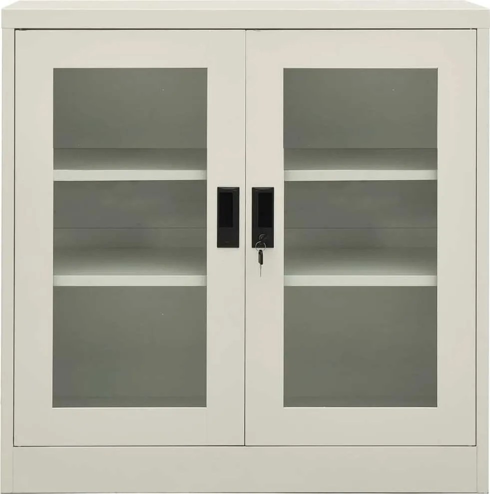 vidaXL Kancelářská skříň 90 x 40 x 90 cm ocel [335931] Barva: světle šedá