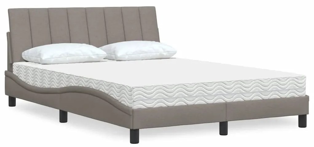 Postel s matrací Hanko taupe 120 x 200 cm textil 3310521