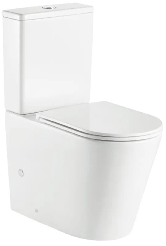 Mereo WC kombi vyvýšené 390 x 880 x 670 mm Smart Flush Rimless spodní/zadní odpad vč. sedátka keramika bílá VSD92T1