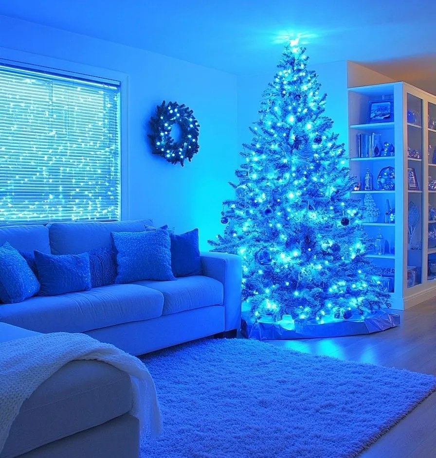 Vánoční světýlka vnitřní modré 300 LED