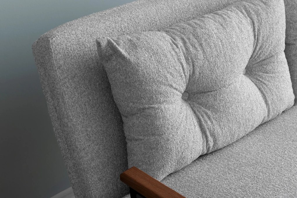 Atelier del Sofa 2-místná pohovka Sando 2-Seater - Teddy Fabric - Grey, Šedá