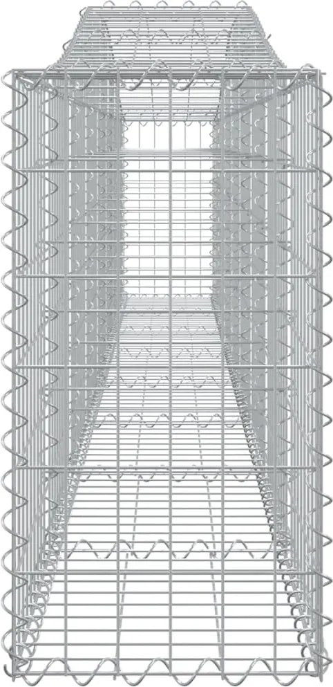 Klenuté gabionové koše 5 ks 400x30x60/80 cm pozinkované železo 3145803