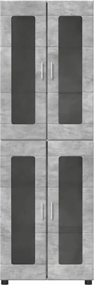 Vysoký bufet FLORIN 60 x 35 x 182 cm Betonově šedá 3397907