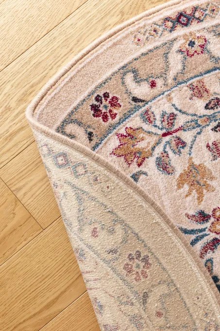Koberec Agnella Isfahan Amara světle béžový kruh
