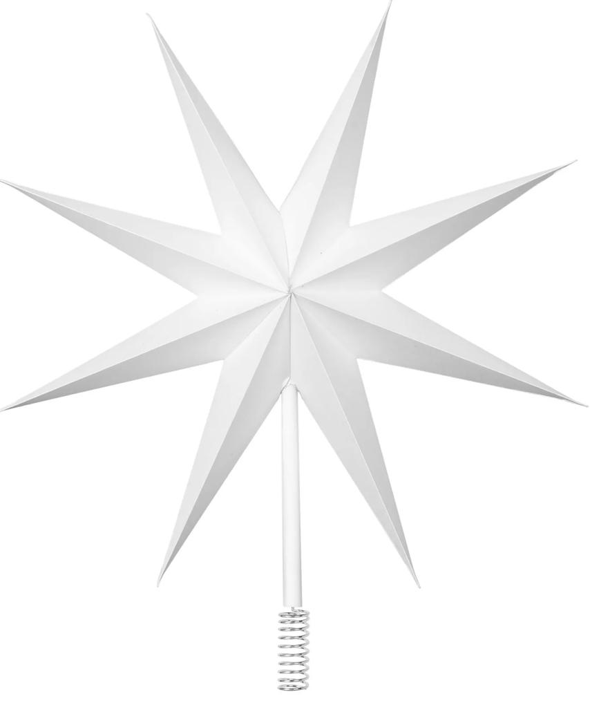 Broste Papírová skládací hvězda na stromeček White, bílá barva, papír