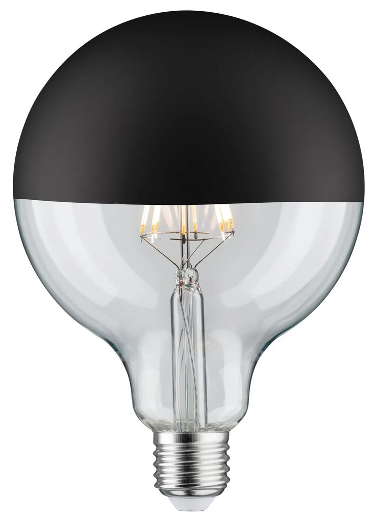 P 28549 LED Globe 125 zrcadlový svrchlík černá mat 5W E27 teplá bílá stmívatelné 285.49 - PAULMANN