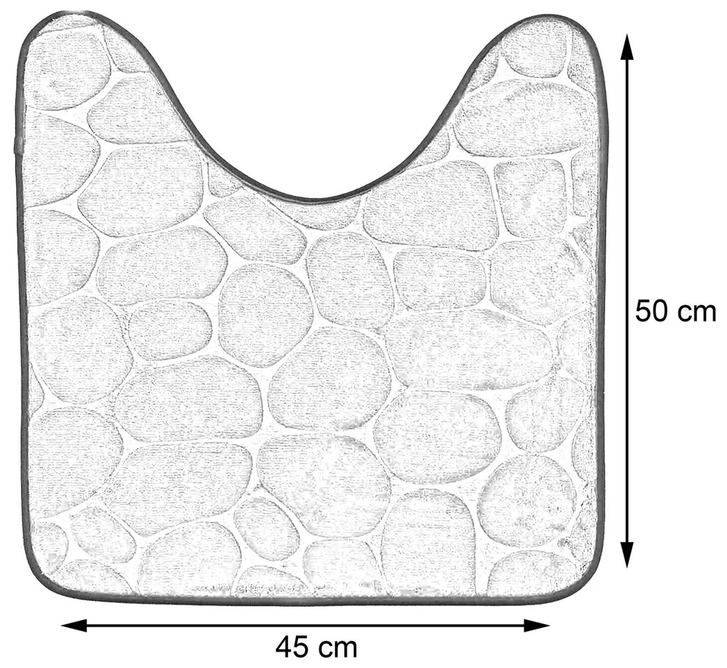 WC předložka Stones, 45x50 cm, béžová