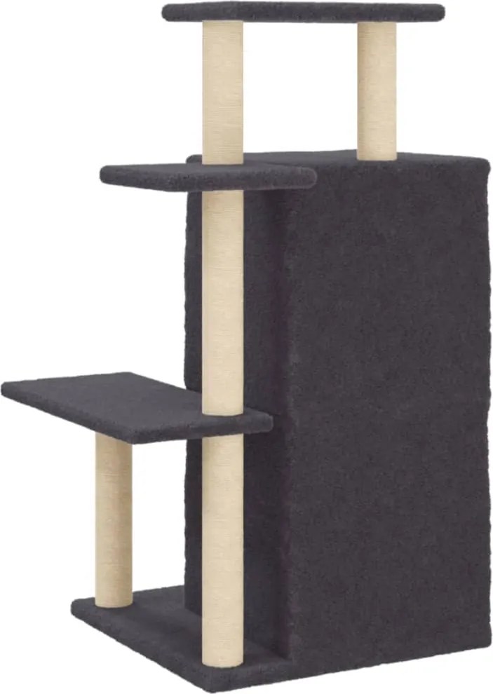 Škrabadlo pro kočky se sisalovými sloupky tmavě šedé 97 cm 172114