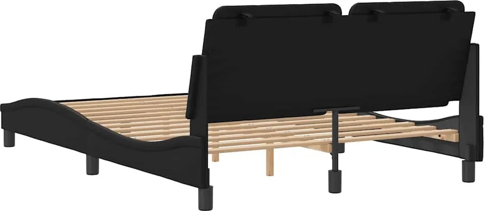 Rám postele bez matrace Zadar černý 120 x 200 cm umělá kůže 3208170