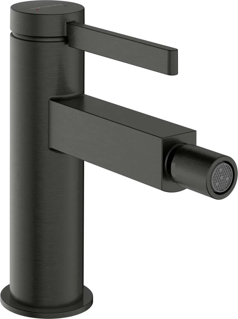 Hansgrohe Finoris - Bidetová baterie s výpustí Push-Open, kartáčovaný černý chrom 76200340