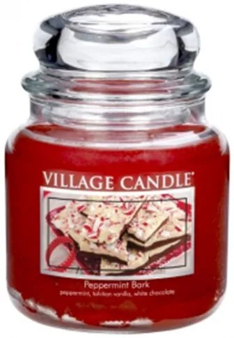 Village Candle Vonná svíčka ve skle, Mátové potěšení - Peppermint bark, 16oz