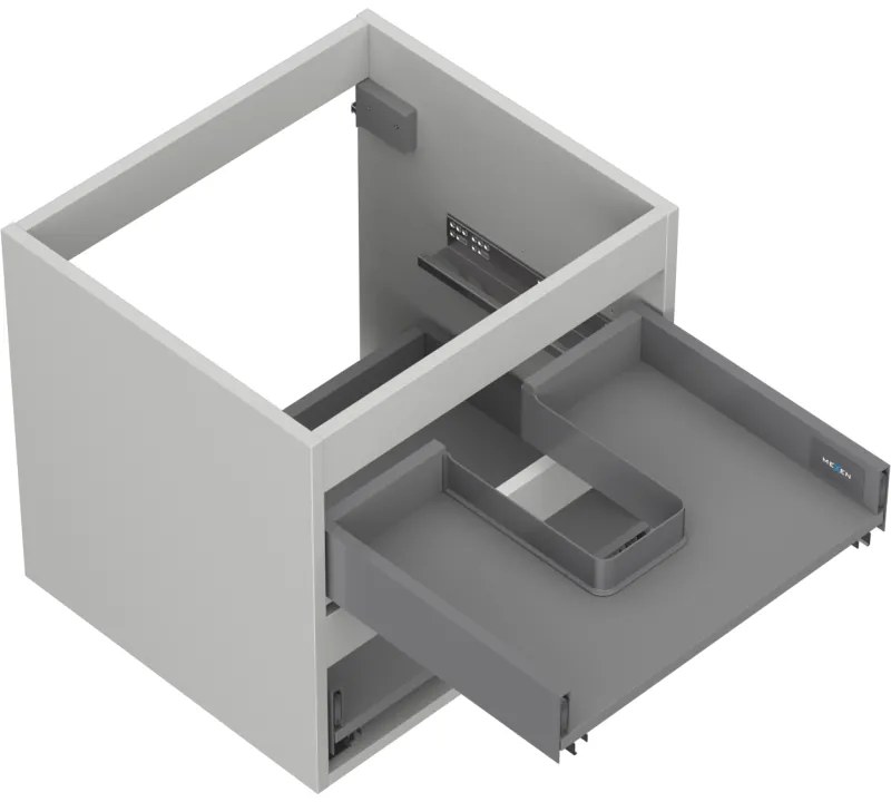Mexen Box-A, závěsná skříňka 50 cm, 2 zásuvky, matná šedá, 91AX0-0500-470-2-62