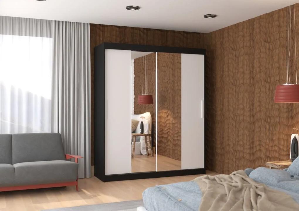 Šatní skříň s posuvnými dveřmi Dallas - 180 cm Barva: dub Sonoma
