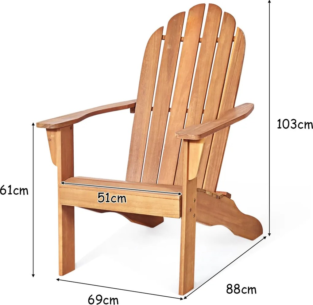 Costway Adirondack zahradní židle zahradní nábytek na terasu