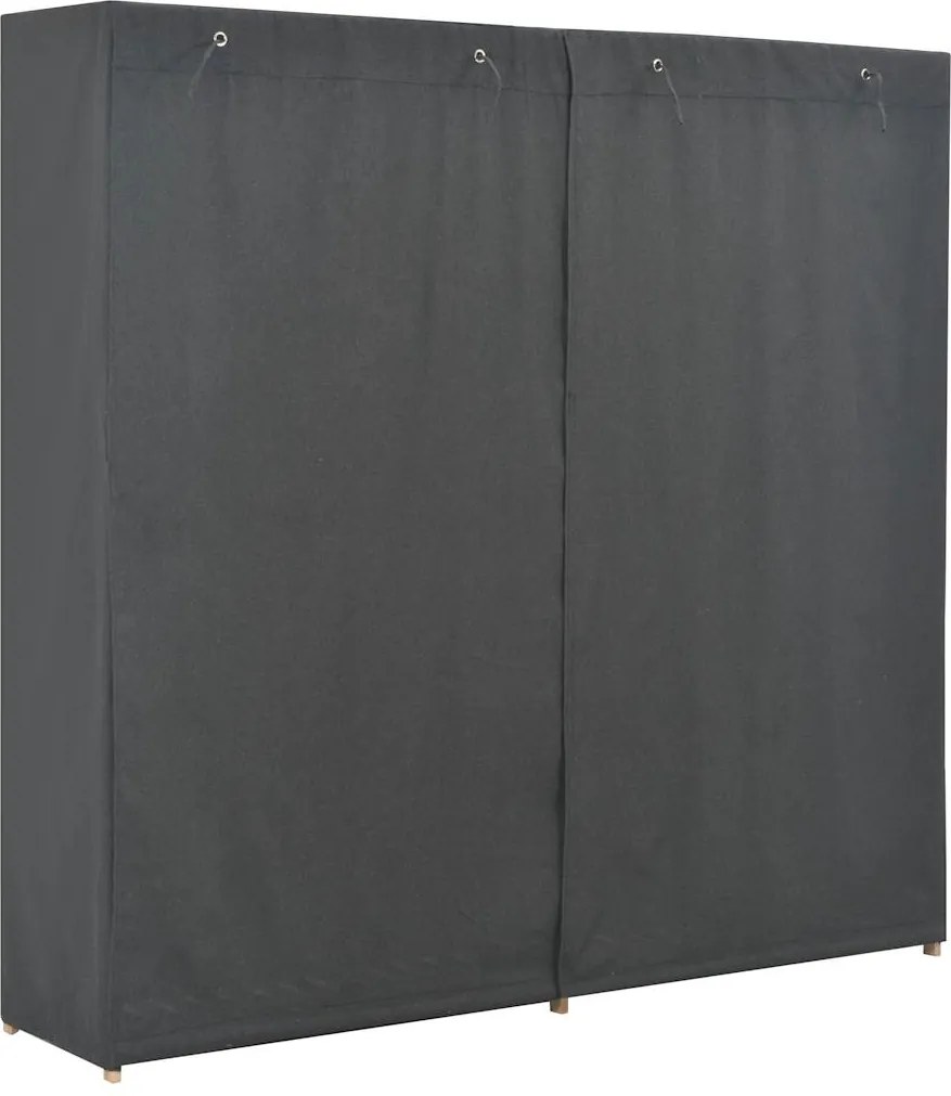 Šatní skříň šedá 200 x 40 x 170 cm textil 248201