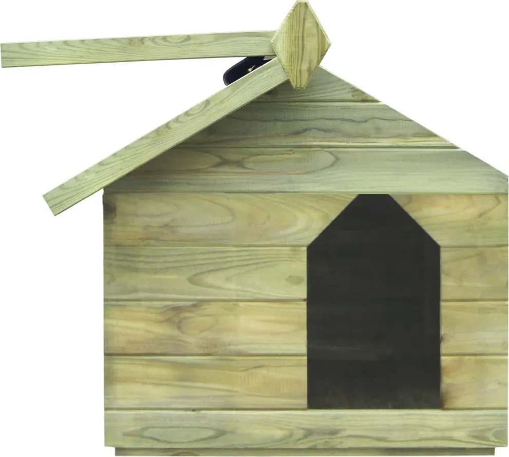 vidaXL Zahradní psí bouda s otevírací střechou impregnovaná borovice [45149]