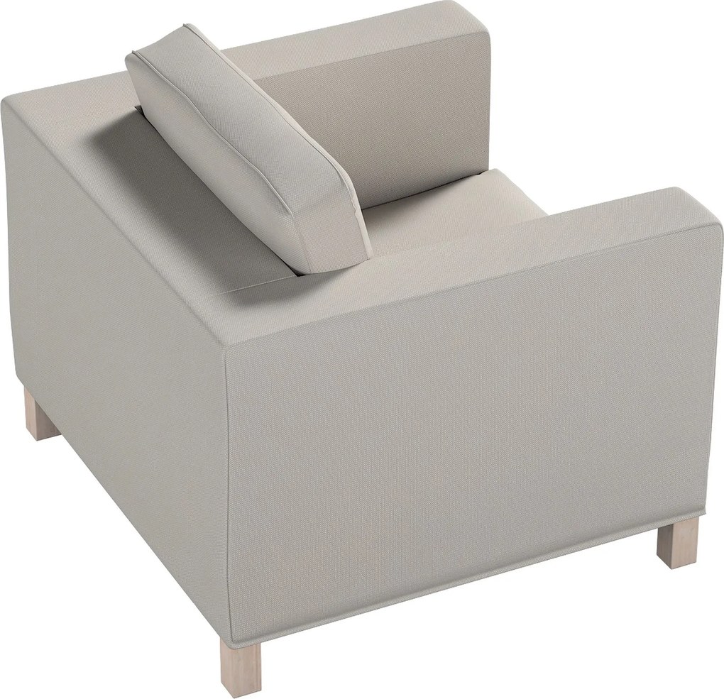 Potah na křesko IKEA Karlanda, krátký barva šedá látka pletený vzor