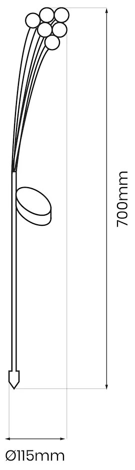 Exteriérové solární zapichovací svítidlo Multi, 6x černé tělo svítidla