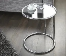 Moderní odkládací stolek - Cesena, stříbrný