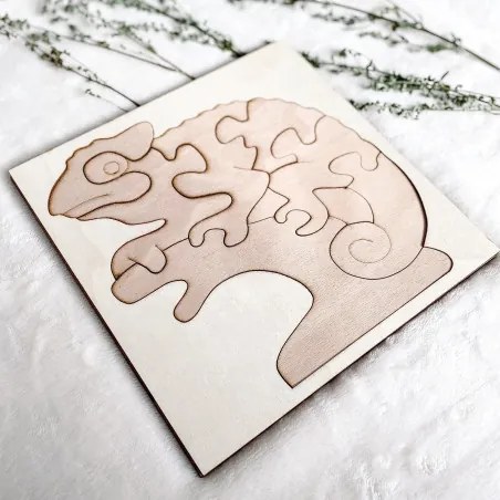 copy of Dvoubarevná dřevěná montessori vkládačka pro děti - Chameleon BUK | SENTOP H014-B
