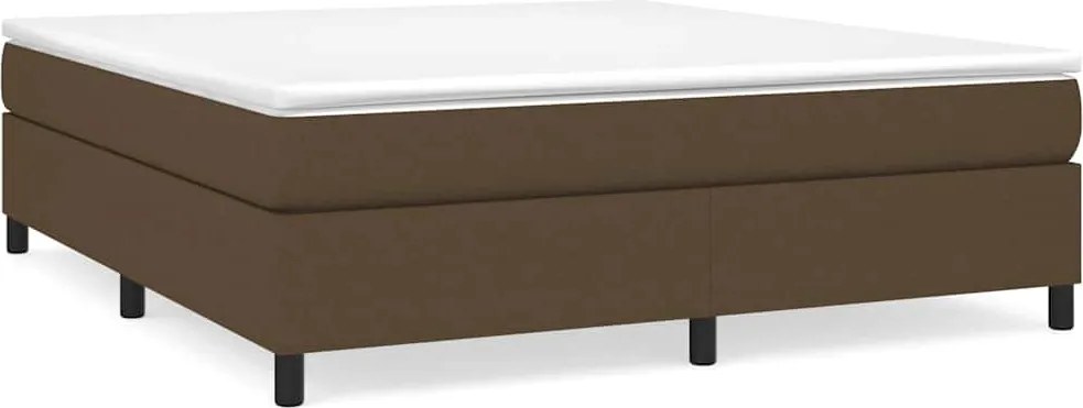 Box spring postel s matrací tmavě hnědá 160x200 cm textil 3144434