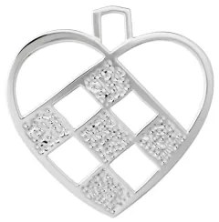 Vánoční ozdoba Braided Heart Silver 12 cm Rosendahl