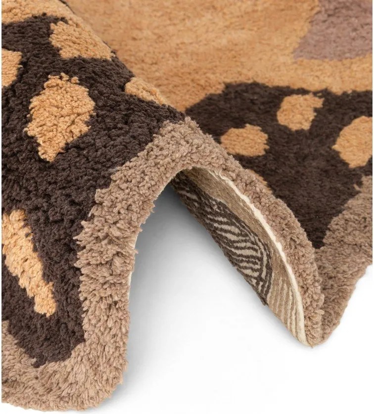 Oranžový/hnědý pratelný/ručně tkaný bavlněný dětský koberec 120x125 cm Snuggle Roary – Hanse Home