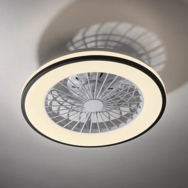 JUST LIGHT. 14447-18 - LED RGBW Stm stropní ventilátor LENO LED/44W/230V + DO