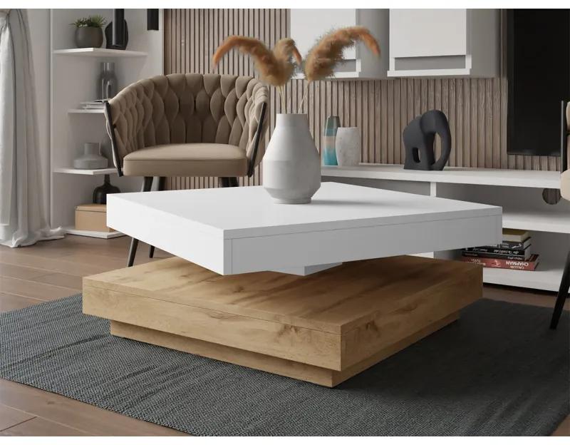 Konferenční stolek Druzjan, Barva dřeva: bílý / wotan