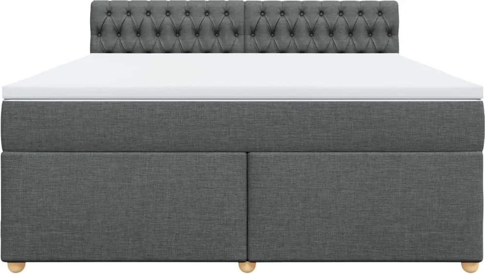 Box spring postel s matrací tmavě šedá 180x200 cm textil 3286767