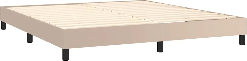 Box spring postel s matrací cappuccino 160x200 cm umělá kůže 3130792