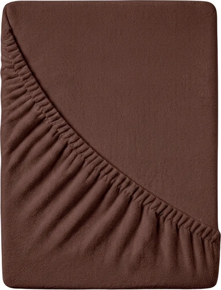 Froté prostěradlo EXCLUSIVE tmavě hnědé 90 x 200 cm