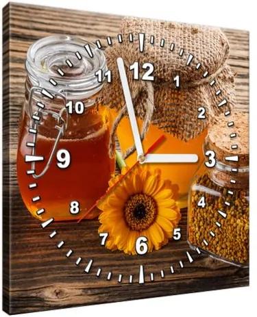 Tištěný obraz s hodinami Včelí med 30x30cm ZP1205A_1AI