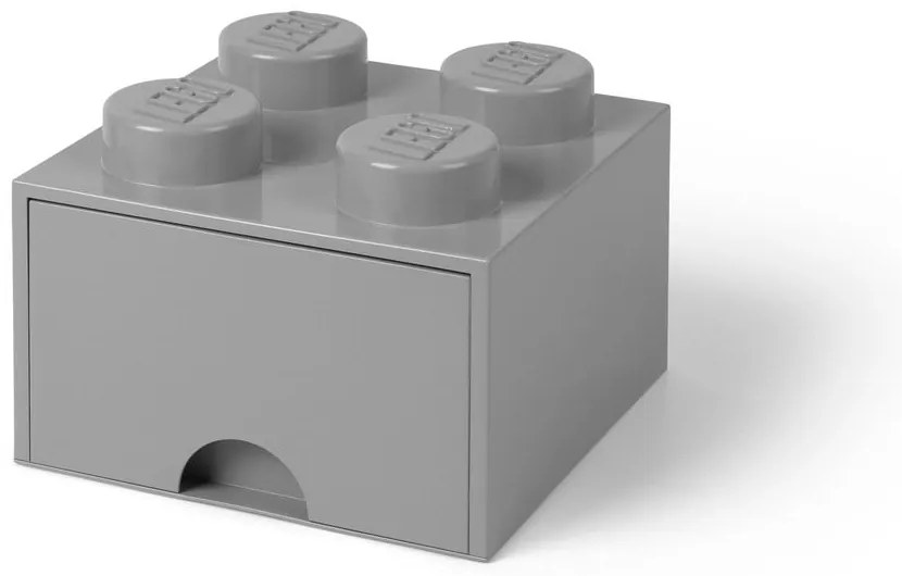 Šedý úložný box čtverec LEGO® Biano.cz
