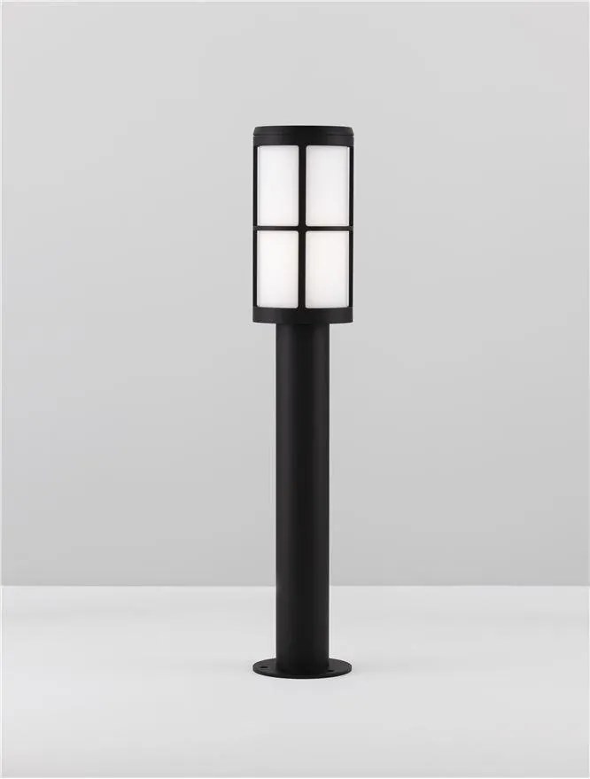 NV 9002860 Venkovní sloupkové svítidlo STONE černý hliník a akryl E27 1x12W 220-240V IP54 bez žárovky - NOVA LUCE