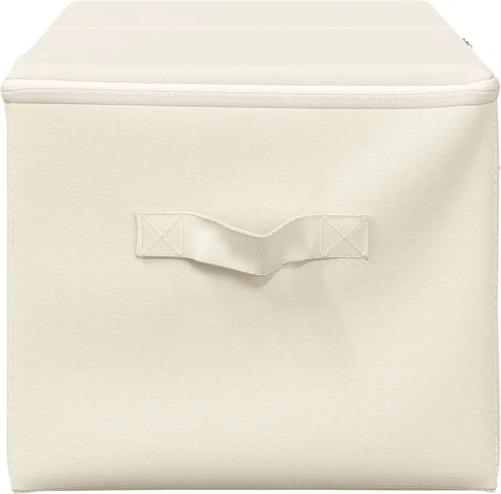 Úložné boxy 2 ks textil 43 x 34 x 23 cm krémové 332911